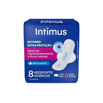 Absorvente Noturno Extra Proteção Extra Suave Fluxo Intenso 8 Unidades ...