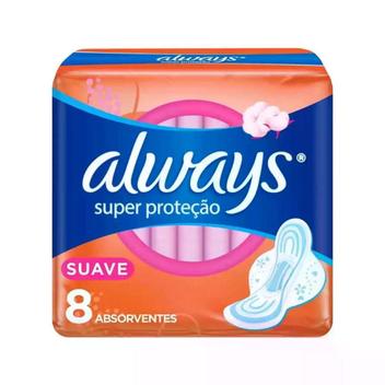 Absorvente Super Proteção Suave C/Abas 8 Unidades Always - Absorvente ...