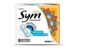 Absorvente SYM Premium Cobertura Seca com Abas c/8 - Absorvente ...