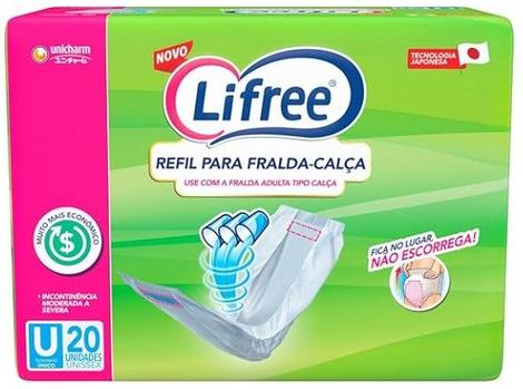 Absorvente unissex para incontinência Lifree com 20 unidades ...
