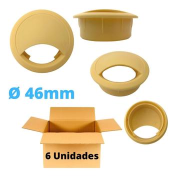 Acabamento Passa Fio Mesa Móveis Cabo 46mm Marfim - 6 Unid. - P&J - Passa Fio para Móveis ...