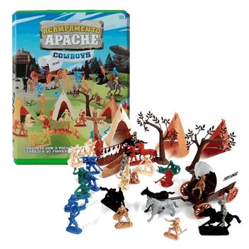 Acampamento Apache Cowboys 27 Figuras Coloridas Gulliver - Playsets ...