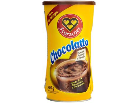 Achocolatado Chocolatto 3 Corações Lata 400g - Achocolatado - Magazine ...