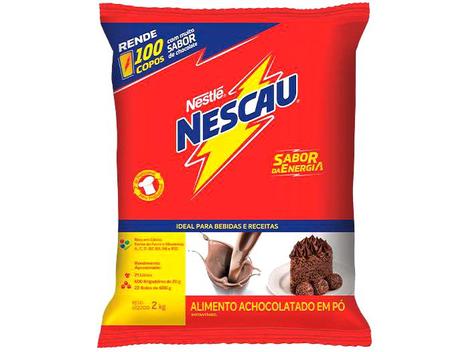 Achocolatado em Pó Nestle Nescau Chocolate Pacote 2kg - Achocolatado ...
