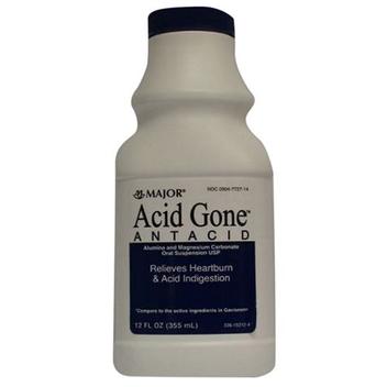 Acid Gone Antiacid Liquid 12 Oz da Major Pharmaceuticals (pacote com 6 ...