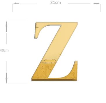 Acrílico Espelhado Decorativo Alfabeto Letra Z Dourado - Papel De ...