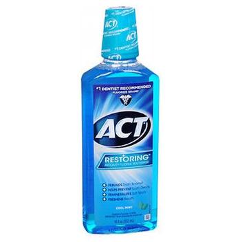 Act Restoring Anticavity Fluoreto Bucal Cool Splash Mint 18 oz da Act ...