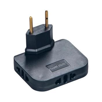 Adaptador de Tomada Rotativo 3 em 1 com Plugue UE - Extensão com Mini ...