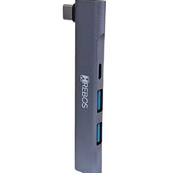 Adaptador hub entrada type-c com 4 saidas - HREBOS - Adaptador USB ...
