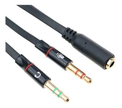 Adaptador P2-P2 com P2 Fêmea Para Fone de Ouvido e Caixa de Som ...