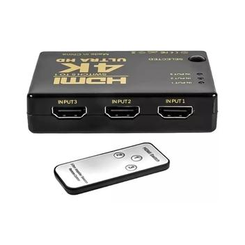 Adaptador switch hdmi 4k ultra hd com controle remoto 3 entradas 1 ...