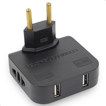 Adaptador Tomada USB Dobrável Versátil 16 a 250V 4 Saídas - KNIMP ...