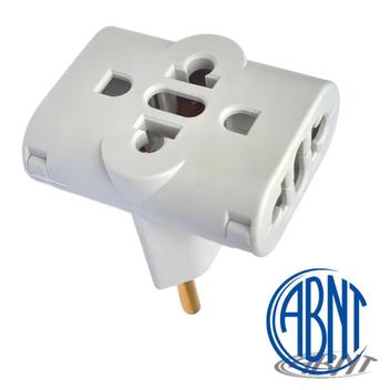 Adaptador triplo de tomada tipo t compatível com 10a e 20a, 110 v e ...