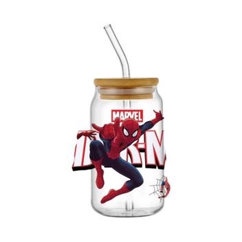 Adesivo 3D Para Copo De Vidro Libbey De 16oz Com Design De Homem-Aranha ...