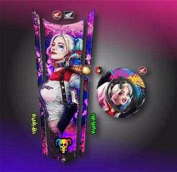 Adesivo Cg150 Gravata E Bocal Arlequina Harley Quinn Gv224 - Resitank ...