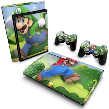 Adesivo Compatível PS3 Super Slim Skin - Mario & Luigi - Pop Arte Skins ...