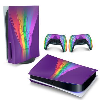 Adesivo Compatível PS5 Playstation 5 Skin Horizontal - Rainbow Colors ...