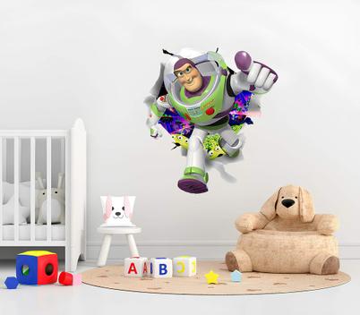 Adesivo de Parede Buraco Falso com Buzz Lightyear - Lojinha da Luc ...