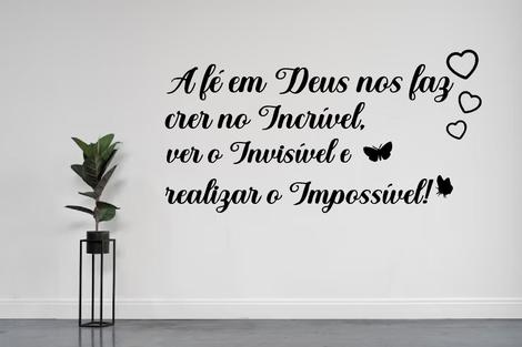 Adesivo de Parede Fé em Deus - Lojinha da Luc Adesivos - Adesivo de ...