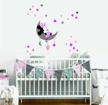 Adesivo De Parede Minnie Na Lua - Ra Personalize - Adesivo de Parede ...