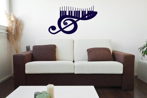 Adesivo Decorativo de Parede Nota Musical e Teclado - Gaudesivos ...