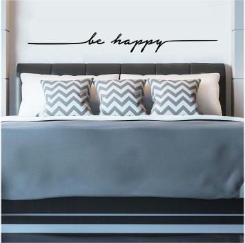 Adesivo Decorativo Parede Frase BE HAPPY - Fama Adesivos - Adesivo de ...
