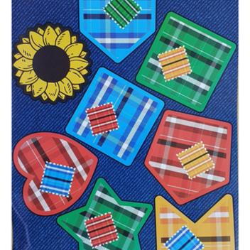 Adesivo junino retalho festa junina sao joao arraial quermesse fantasia ...