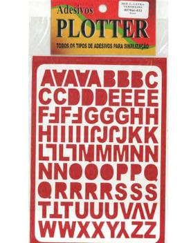 ADESIVO LETRAS N 2 A AO Z - na cor vermelho PLOTTER - grafica ...