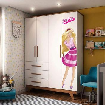 Adesivo Para Guarda Roupa Barbie Mod01 - Lojinha Da Luc Adesivos ...