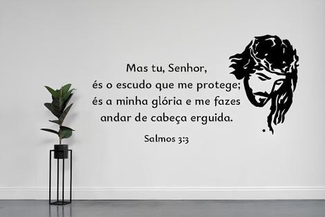 Adesivo para Parede Salmo 3:3 Mod01 - Lojinha da Luc Adesivos - Adesivo ...
