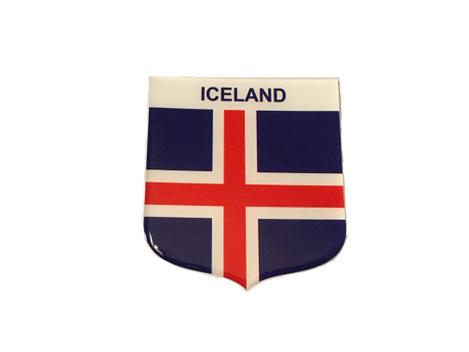 Adesivo resinado em Escudo da bandeira da Islândia - Mundo Das ...