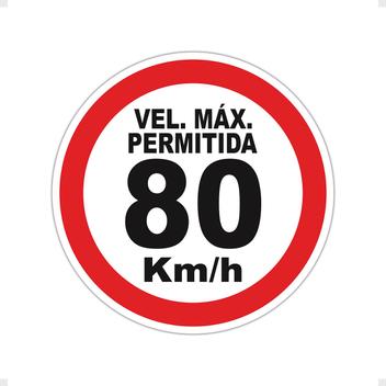 Adesivo Velocidade Máxima Permitida 80km/h Carro Caminhão - SPORTINOX ...