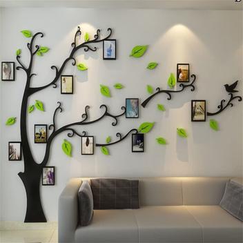Adesivos de parede 3D Tree DIY Photo Frame Family Wall Decor - guangmu ...