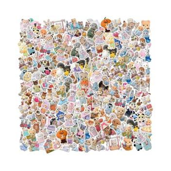 Adesivos Kawaii Calico Critters 100 200 Unidades Adesivos Fofos Para ...
