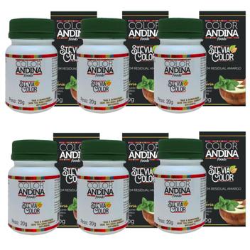 Adoçante Stévia 20g Color Andina 100% Natural 12 Potes - Color Andina ...