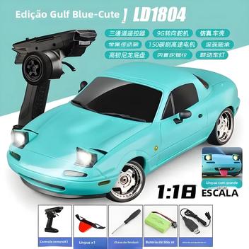 Adorável Carro De Drift RC 1:18 Mx-5 Miata Rx7 24G ESP Gyro Flip-Up ...
