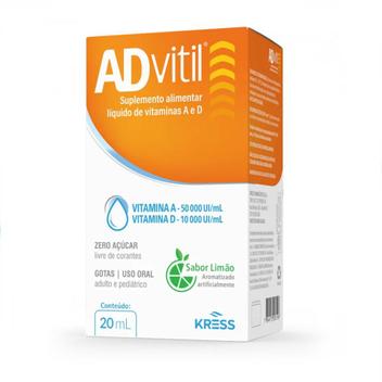 Advitil baby a e d gotas 20ml sabor limao - kress - Multivitamínico ...