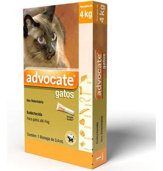 Advocate 0,4ml Para Gatos Até 4kg - 1 Pipeta - ELANCO - Antipulga e ...