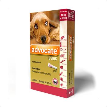 Advocate Elanco 2,5 mL para Cães de 10 Kg até 25 Kg - 1 Bisnaga ...