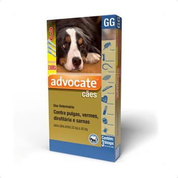 Advocate Elanco 4,0 mL para Cães de 25 Kg até 40 Kg - 3 Bisnagas ...