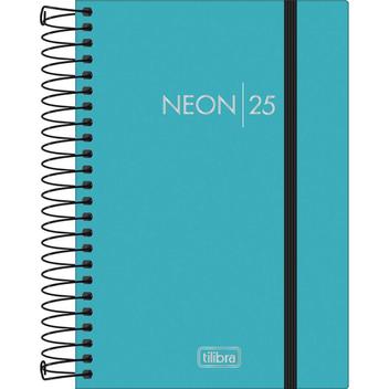 Agenda Espiral Diária 12,9 x 18,7 cm Neon 2025 - Azul - Agendas e ...
