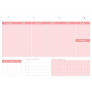 AGENDA/PLANNER Permanente Bloco Semanal 20F A4 Rosa PCT.C/05 - Tamoio - Agenda Semanal ...