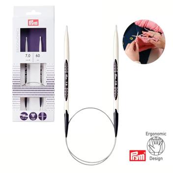 Agulha Circular Para Tricô Prym Ergonomics 60Cm 7.0Mm - Agulha de Crochê - Magazine Luiza