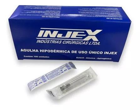 AGULHA DESCARTÁVEL 30,00 x 7,0 C/100 ( 22G1 1/4" ) PRETO INJEX - Outros ...