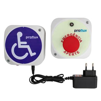 Alarme Banheiro PNE Audiovisual Com Sirene Proflux - Sensor de Presença ...