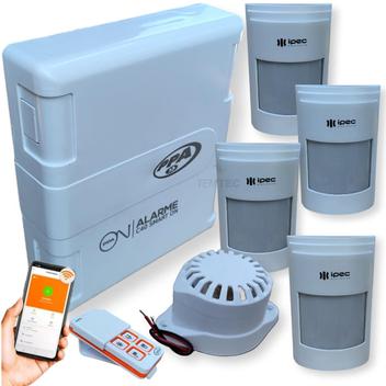 Alarme WiFi PPA Monitoramento App Sirene 4 Sensores com fio - Alarme ...