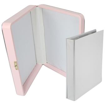 Álbum 100 Fotos 20X30 Branco E Lateral Rosa Com Estojo - Tudoprafoto ...