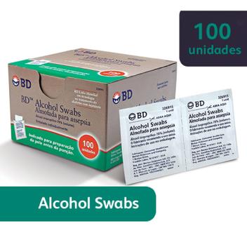 Alcool BD Swabs 70% 100 Saches - Álcool em Gel para as Mãos - Magazine ...
