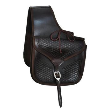 Alforge Bolsa em Couro Rebaixado com Forro Interno para Sela / Arreio ...