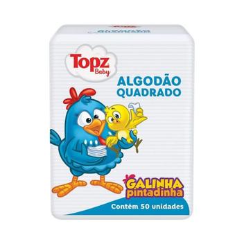 Algodão Quadrado 50 Un Galinha Pintadinha - TOPZ - Algodão - Magazine Luiza